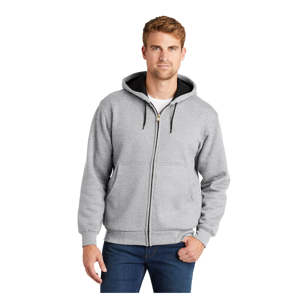 CornerStone CS620 Unisex Customizable Athletic Heather Heavy Weight Full-Zip Hooded Sweatshirt ...