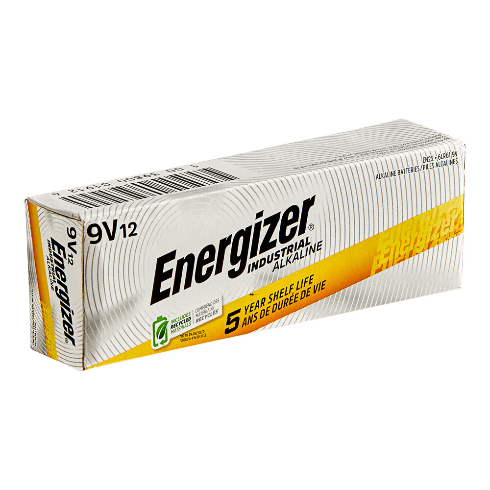Energizer Industrial 9V Alkaline Battery EN22 - 12/Pack