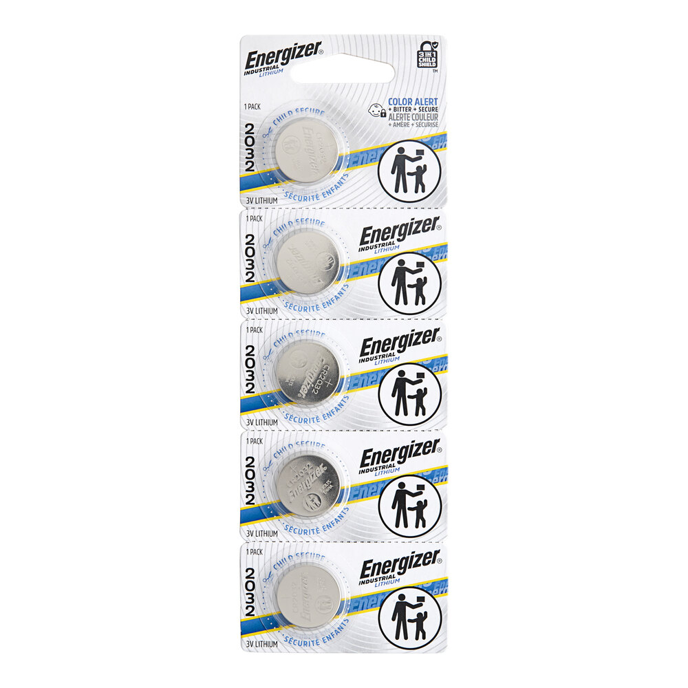 Energizer Industrial 2032 3V Lithium Button Cell Battery ECRN2032 - 100 ...