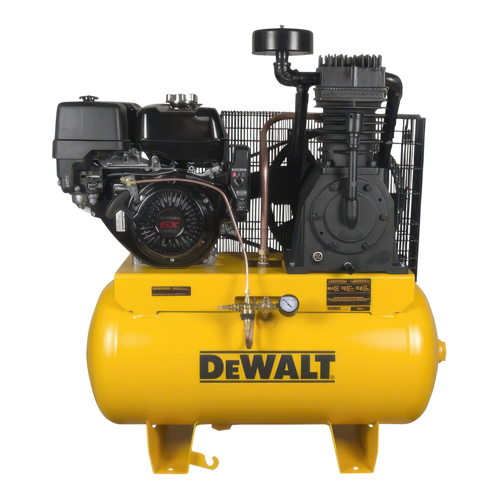 DeWalt 30 Gallon Cast Iron Two-Stage Stationary Gas-Powered Truck-Mount Horizontal Air ...