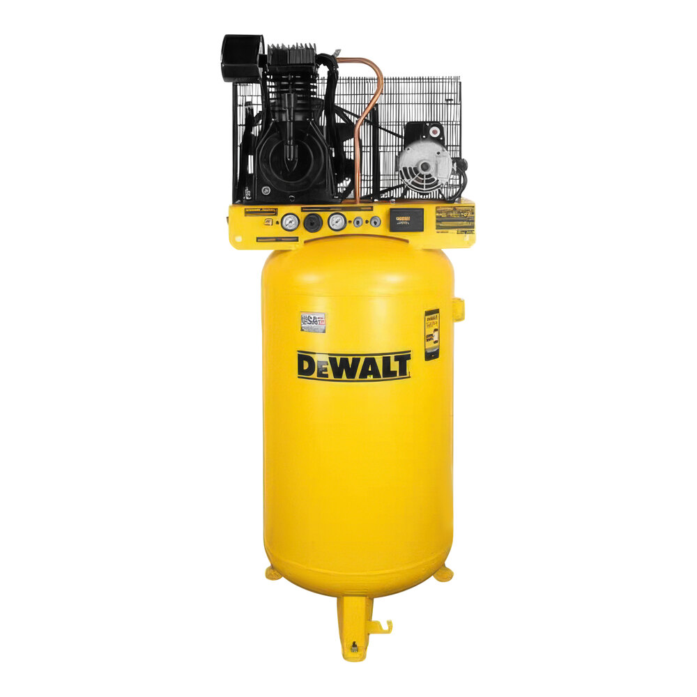 DeWalt 80 Gallon Steel Two-Stage Stationary Vertical Air Compressor ...
