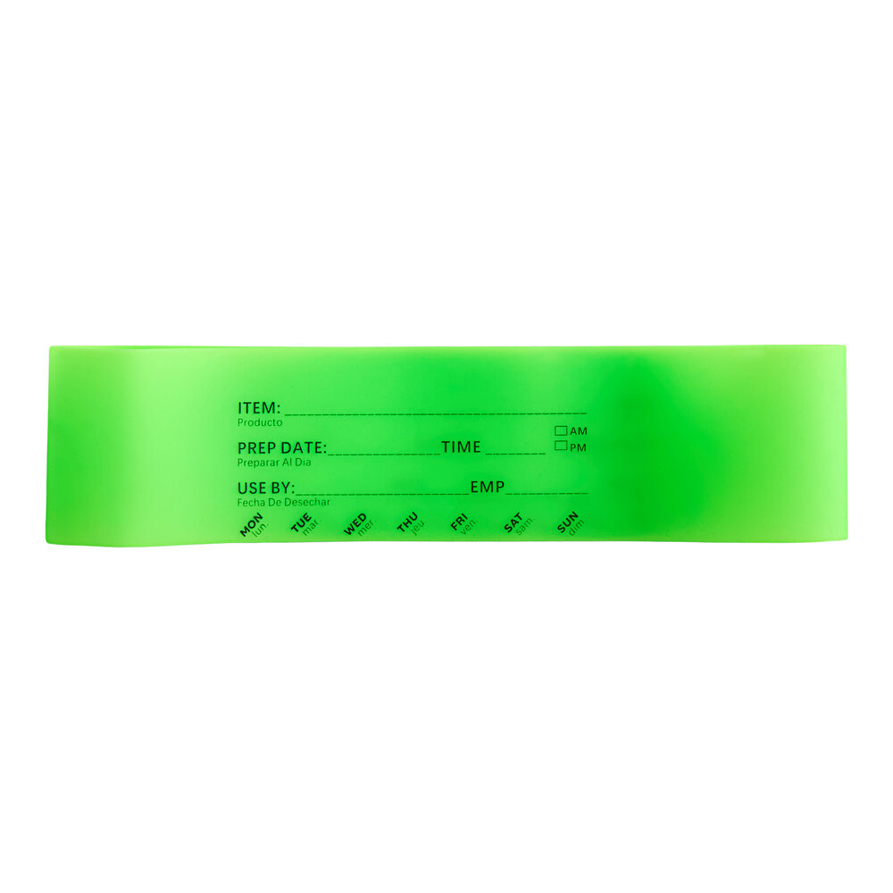 Vigor Green 1/6 Size Write-On Food Pan Band