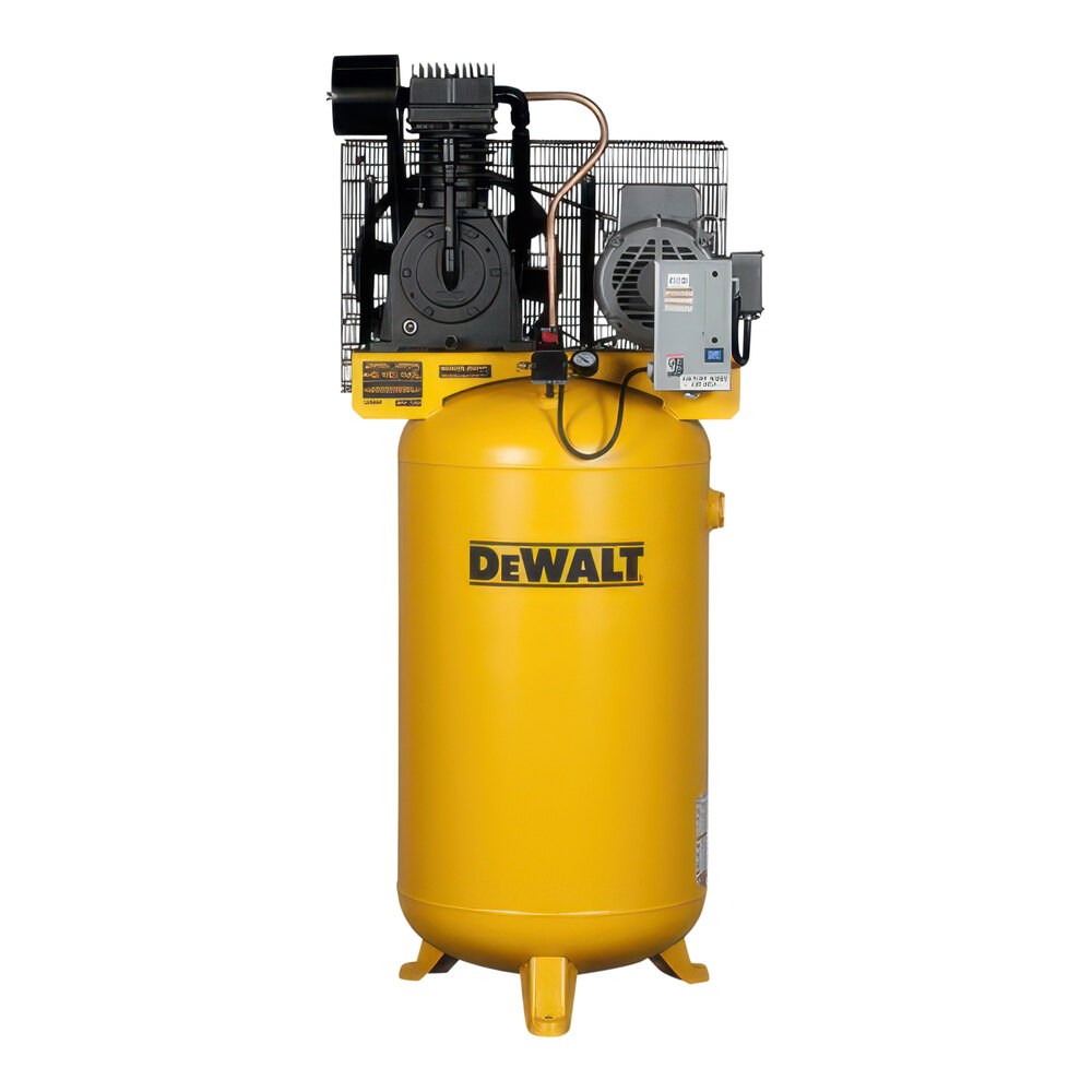 DeWalt 80 Gallon Cast Iron Two-Stage Stationary Vertical Air Compressor ...