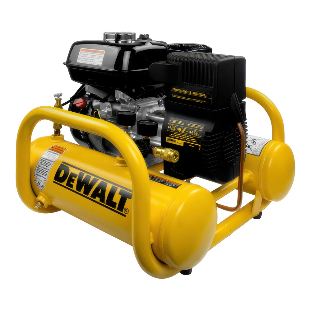 DeWalt 4 Gallon Gas-Powered Portable Oil-Free Horizontal Twin-Tank ...