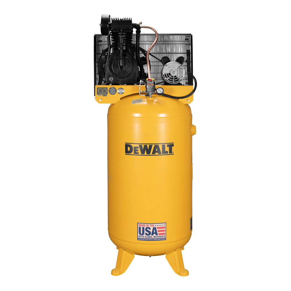 DeWalt 80 Gallon Steel Two-Stage Stationary Vertical Air Compressor ...