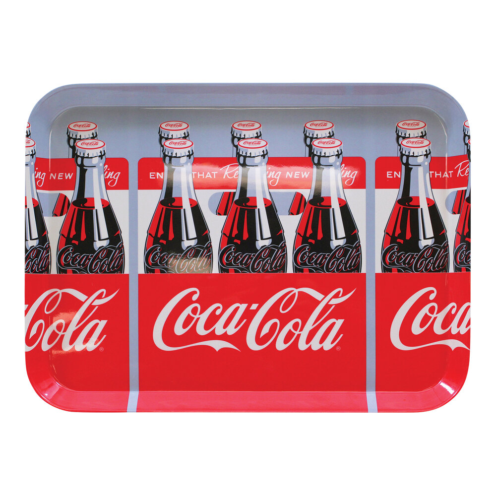 TableCraft 15" x 11" Rectangular Coca-Cola® 6-Pack Graphic Melamine ...