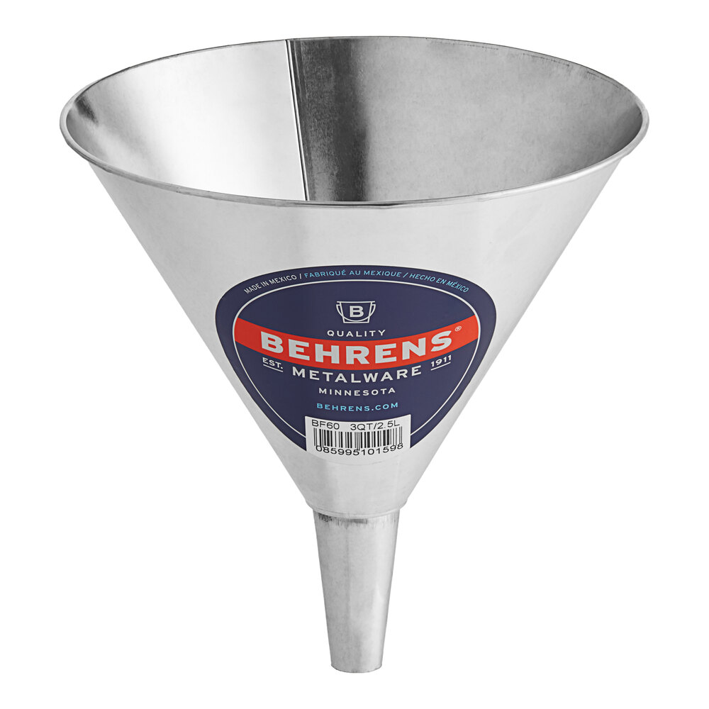 Behrens 3 Qt. Tin Funnel BF60