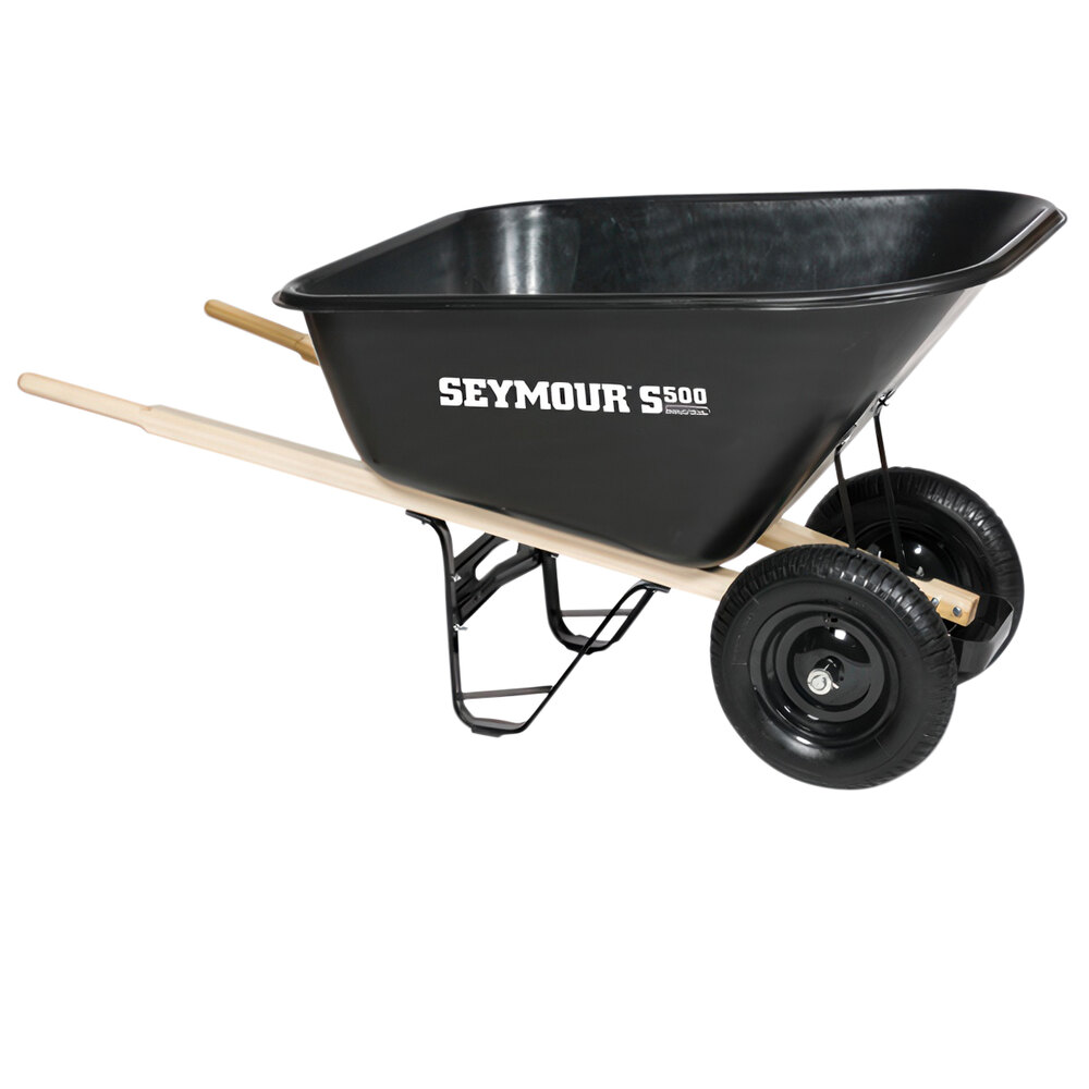 Seymour Midwest S500 DuraLite Industrial 10 Cu. Ft. Poly Wheelbarrow ...