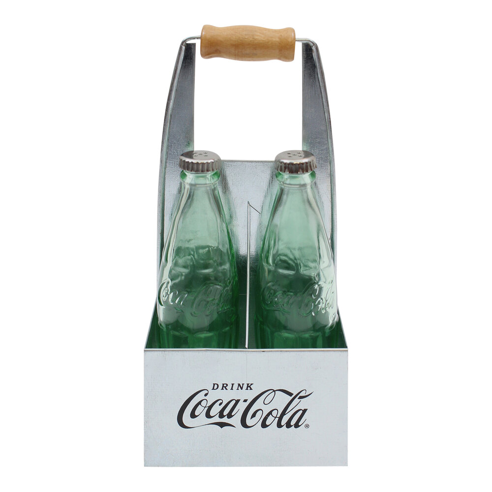 TableCraft 1 oz. Green Glass Coca-Cola® Bottle Salt and Pepper Shaker ...