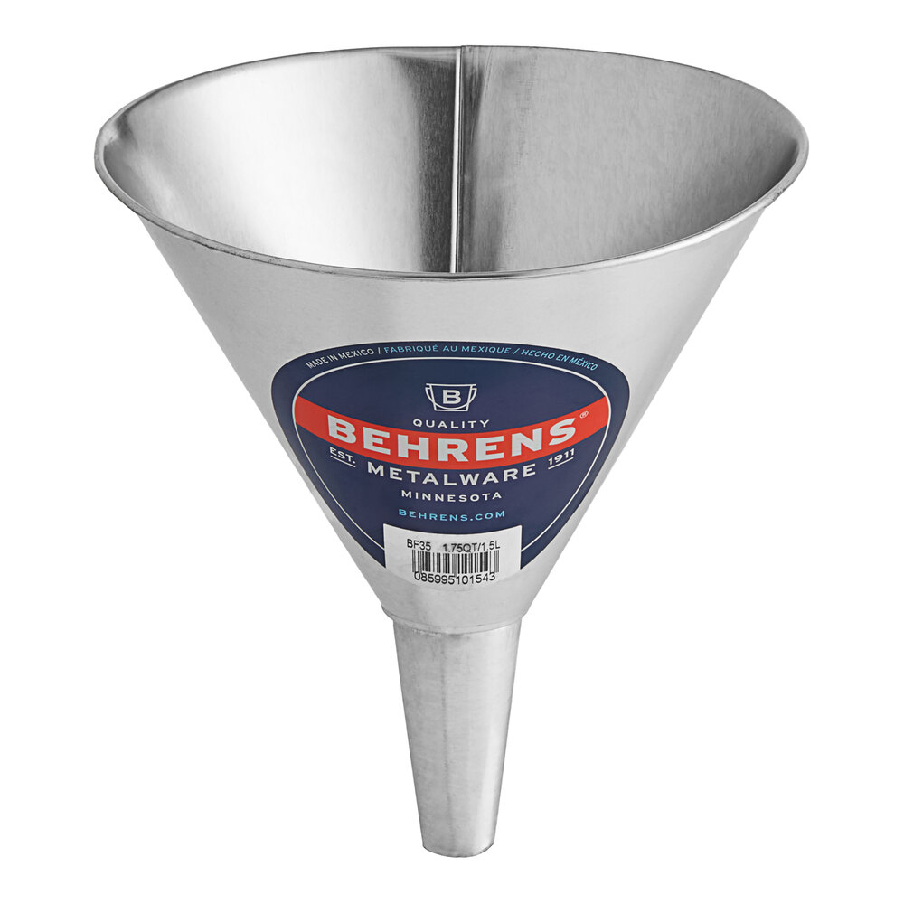 Behrens 1.75 Qt. Tin Funnel BF35