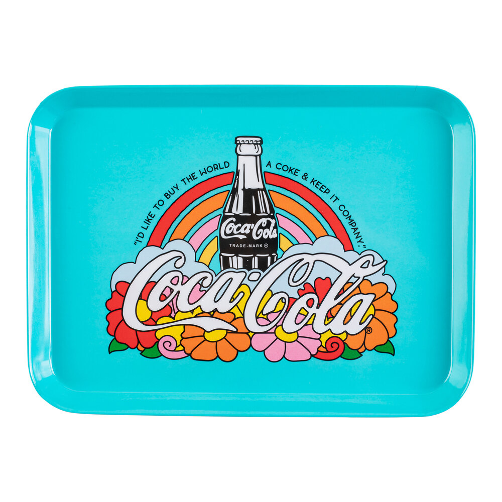 TableCraft Coca-Cola® 1971 Unity Collection 15" x 11" Rectangular Blue ...