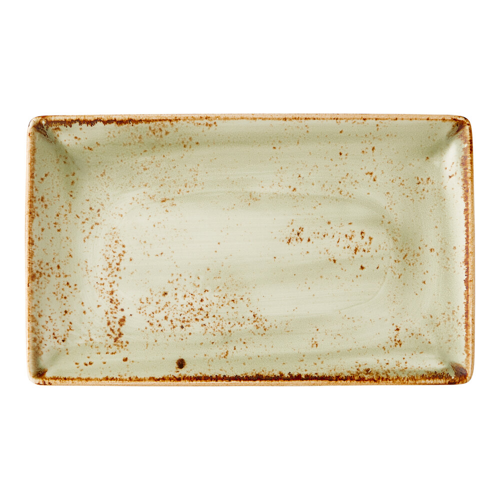 Steelite Performance Craft 10 5/8" x 6 1/2" Green Rectangular Tray - 6/Case