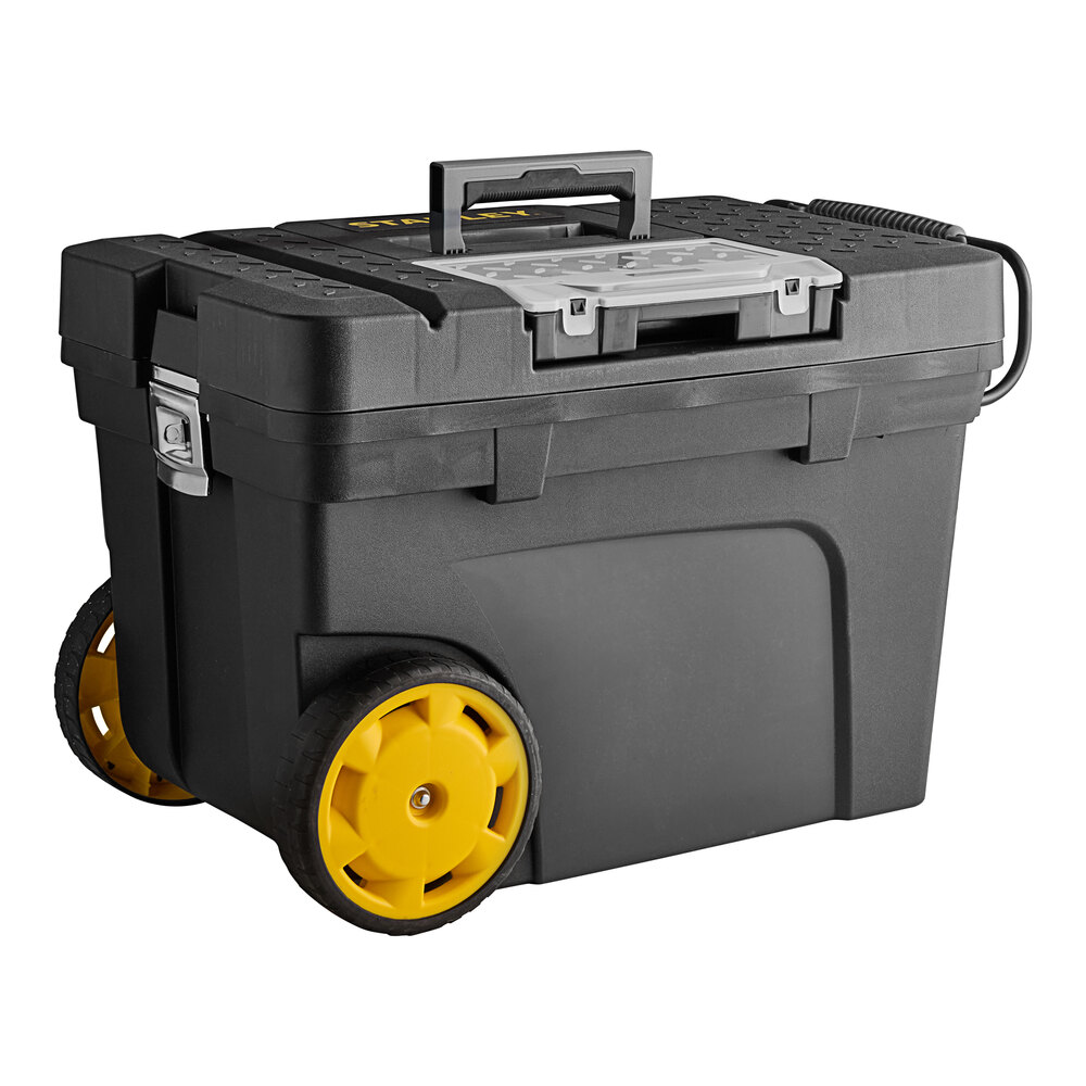 Stanley Promobile 24 1/4" x 14 13/16" x 16 1/2" 17 Gallon Black Mobile ...