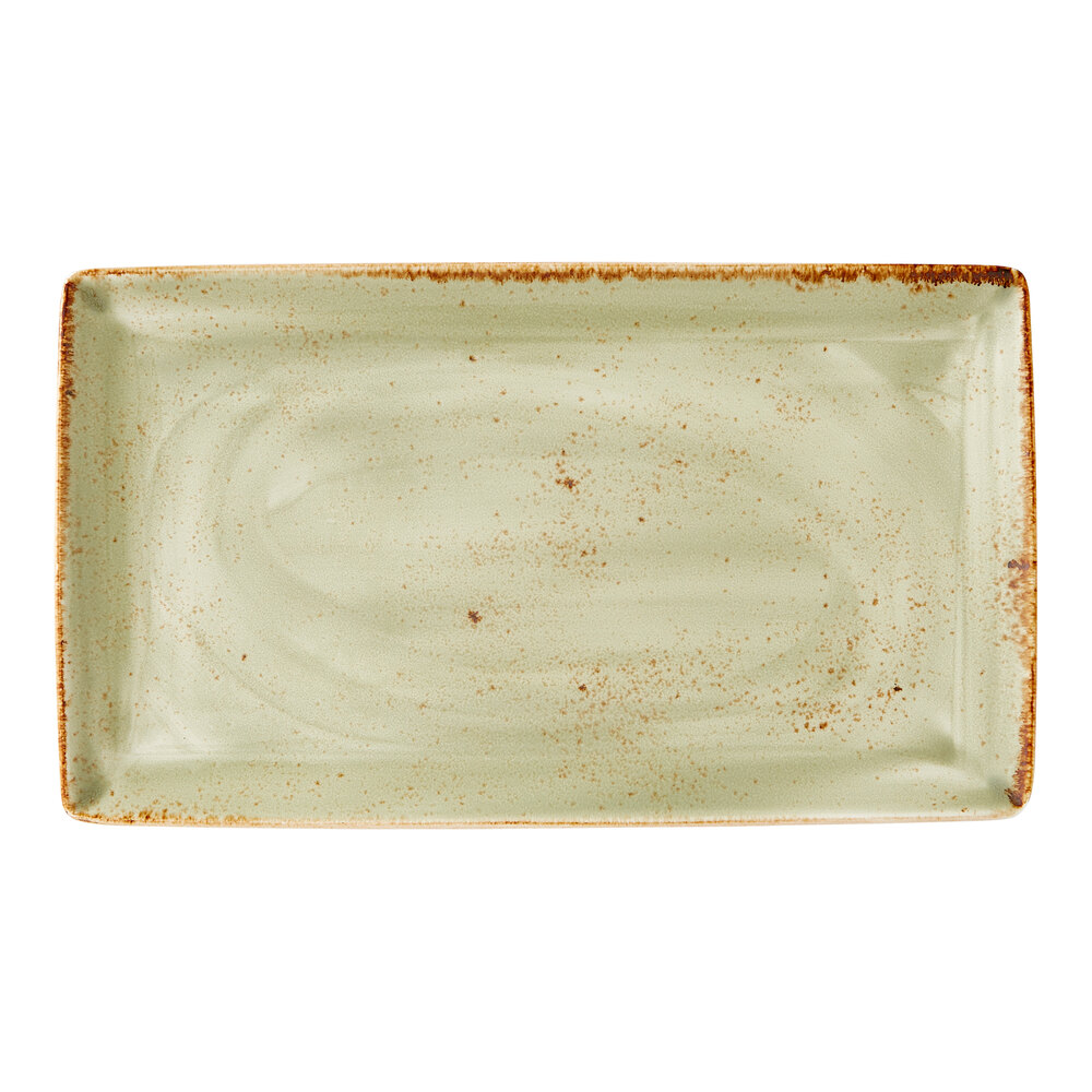 Steelite Performance Craft 13" x 7 1/2" Green Rectangular Tray - 6/Case