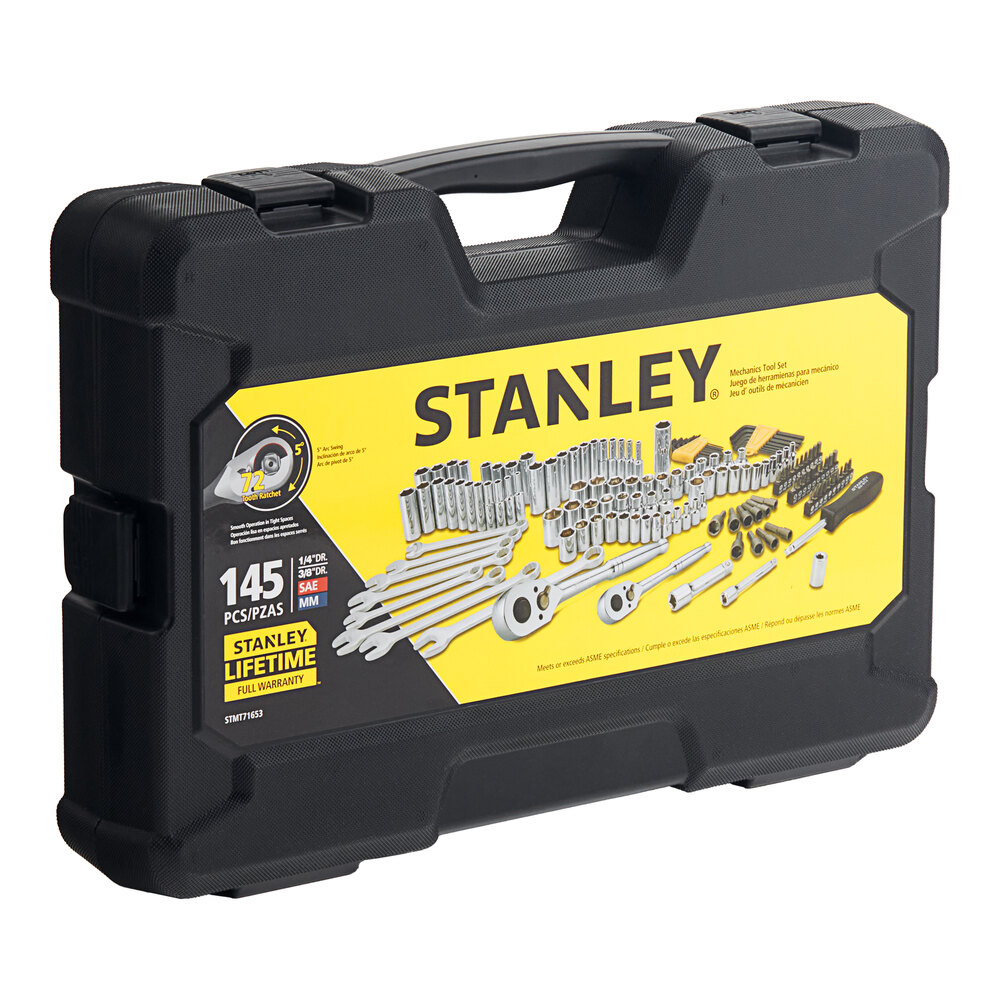 Stanley 1/4"-3/8" 145-Piece Master Drive Mechanic's Tool Set with ...
