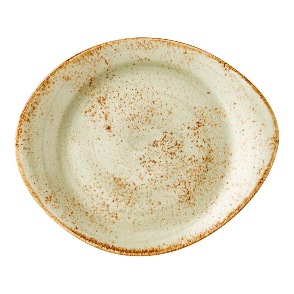 Steelite Performance Craft 10" x 8 1/8" Green FreeStyle Plate - 12/Case