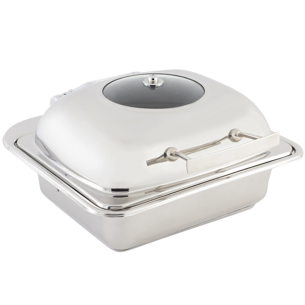 Bon Chef 20301 3.5 Qt. Small Square Stainless Steel Mini Induction ...