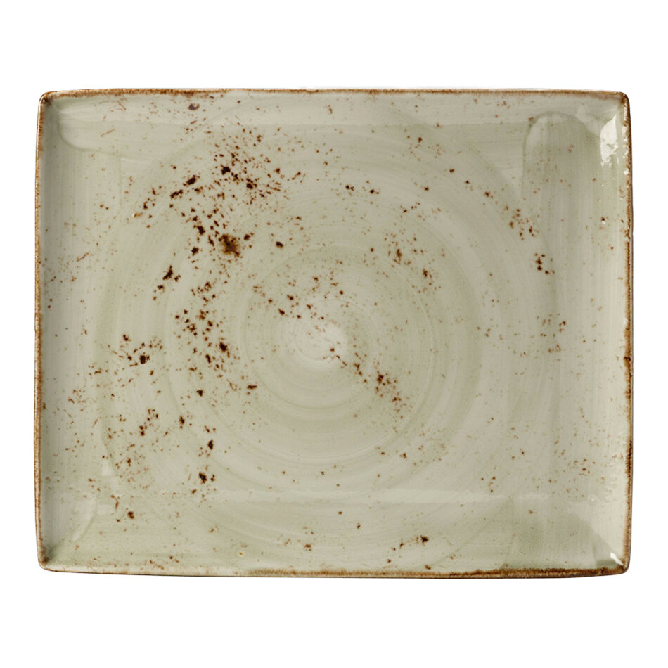 Steelite Performance Craft 13 1/2" x 10 5/8" Green Rectangular Tray - 6 ...