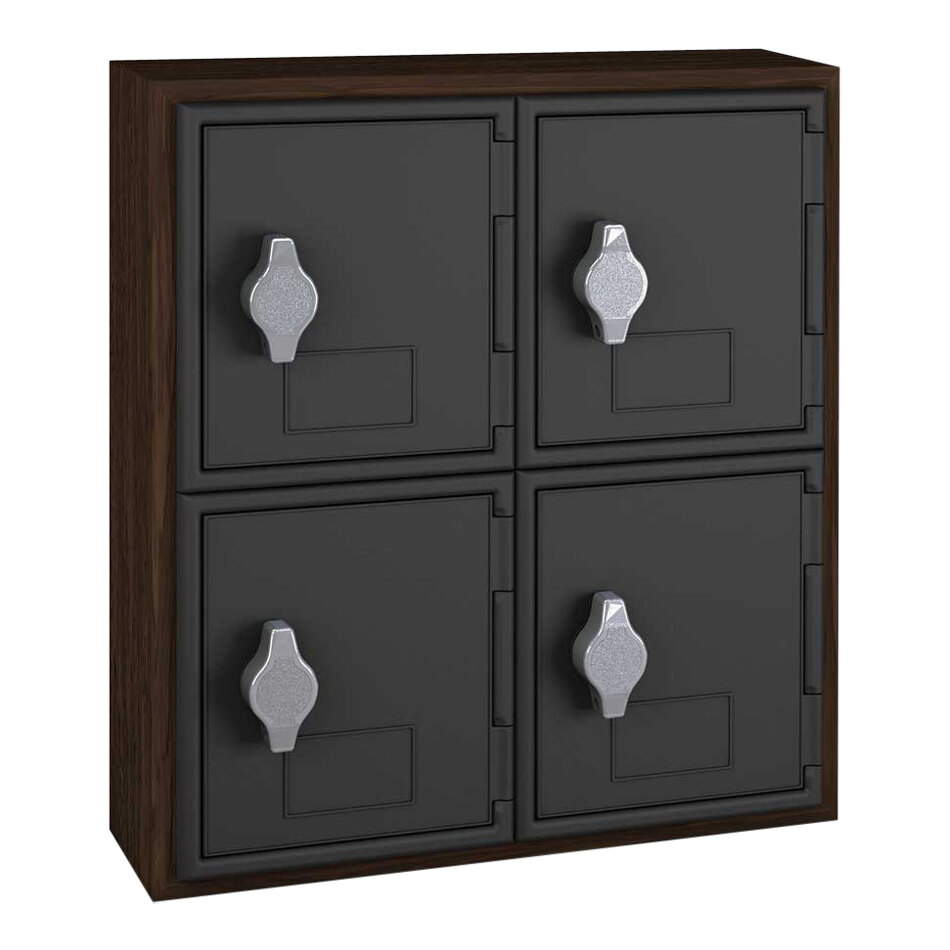 United Visual Products 12" x 4" x 13 1/2" Walnut Wood Double 2-Tier ...