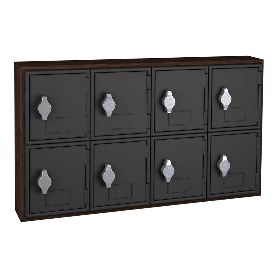 United Visual Products 24" x 4" x 13 1/2" Walnut Wood Quadruple 2-Tier ...