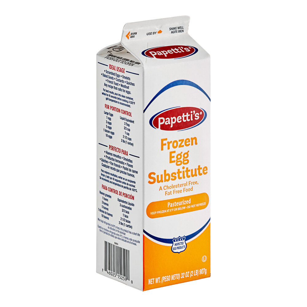 Papetti's Frozen Low-Fat Liquid Egg Substitute 2 lb. - 15/Case