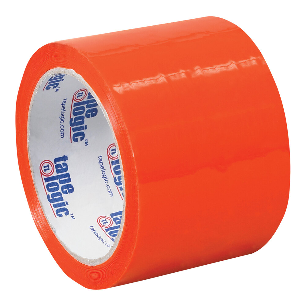 Tape Logic 3" x 55 Yard Orange Carton Sealing Tape T90522O6PK - 6/Pack