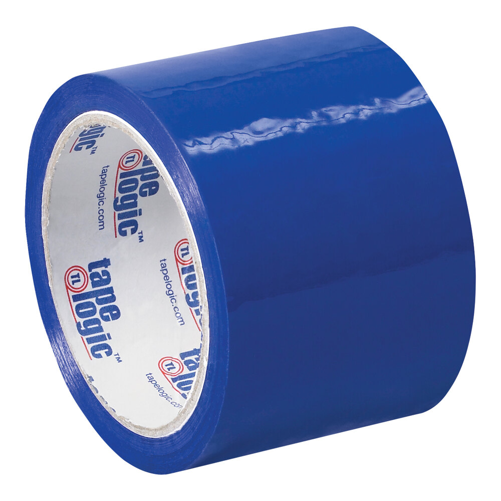 Tape Logic 3" x 55 Yard Blue Carton Sealing Tape T90522B6PK - 6/Pack