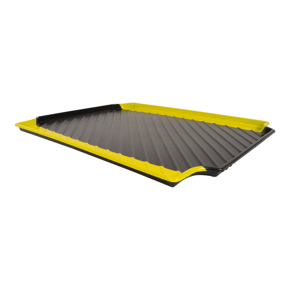 SPC Industrial 30" x 24" Black / Yellow Containment Tray CTY300124