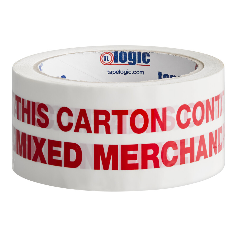 Tape Logic 2" x 55 Yard "Mixed Merchandise" Carton Sealing Tape ...
