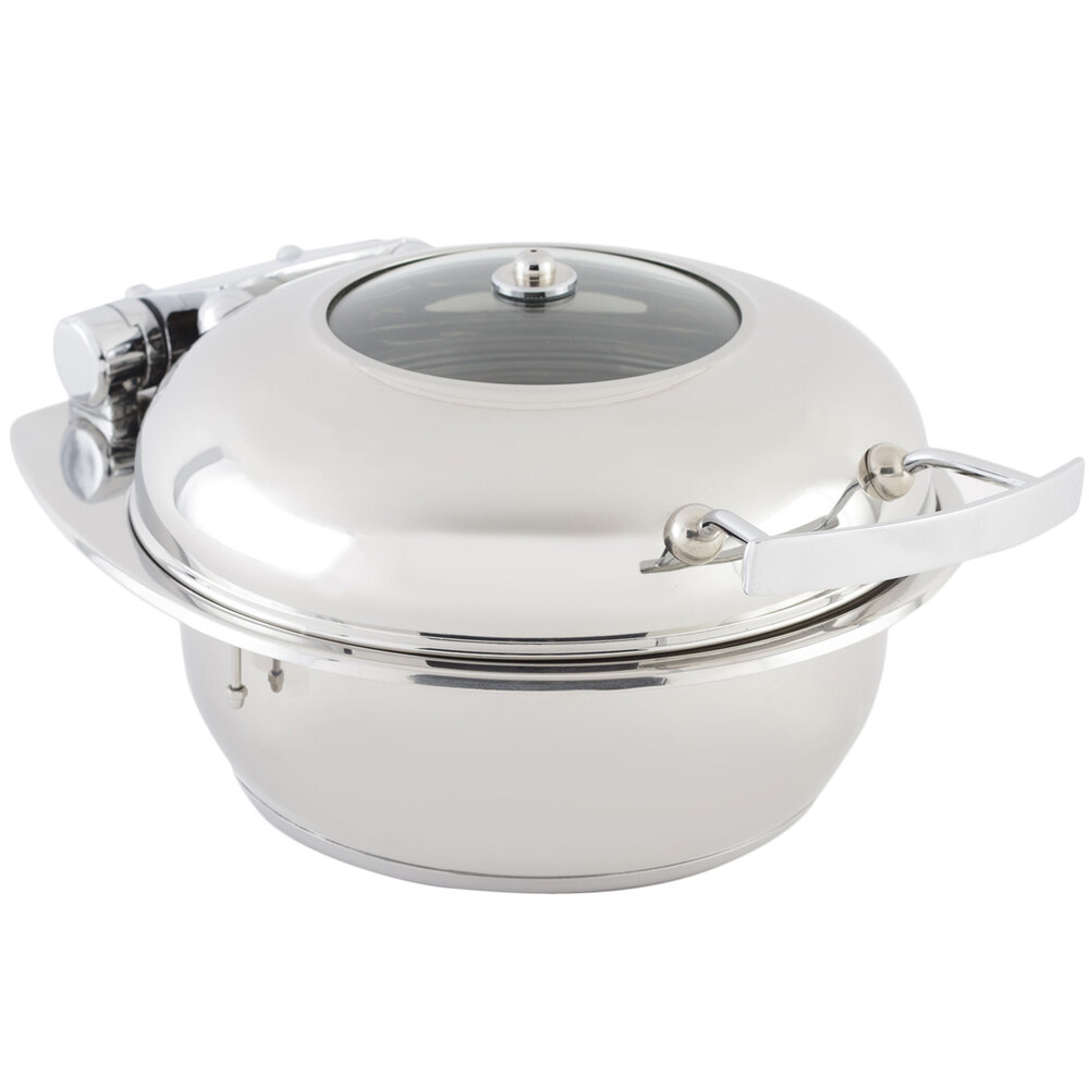 Bon Chef 20303 2 Qt. Small Round Stainless Steel Mini Induction Chafer ...