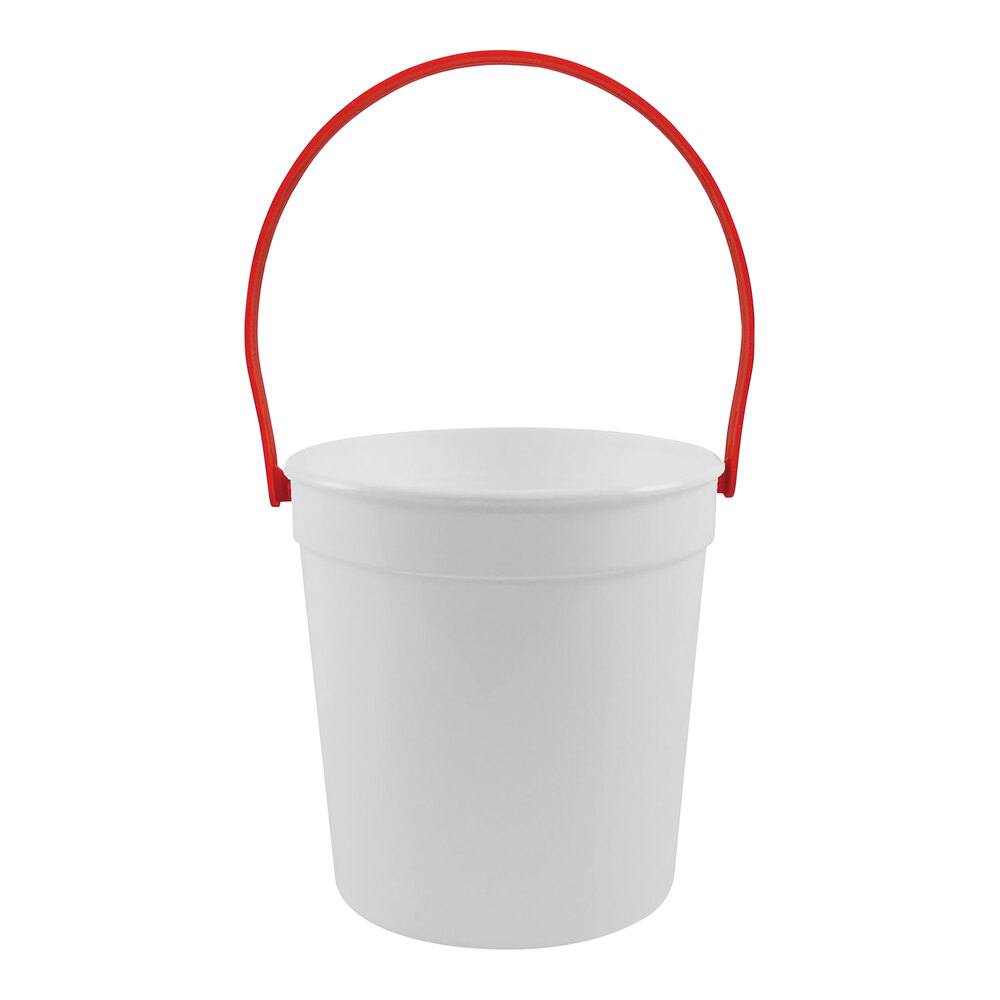 Howw Manufacturing 32 oz. White Customizable Plastic Drink Bucket with ...