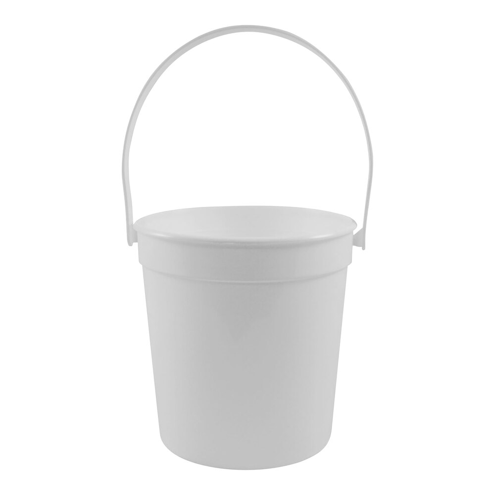 Howw Manufacturing 32 oz. White Customizable Plastic Drink Bucket with ...