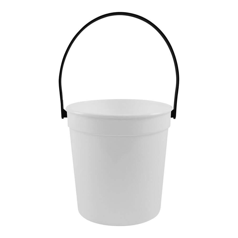 Howw Manufacturing 32 oz. White Customizable Plastic Drink Bucket with ...