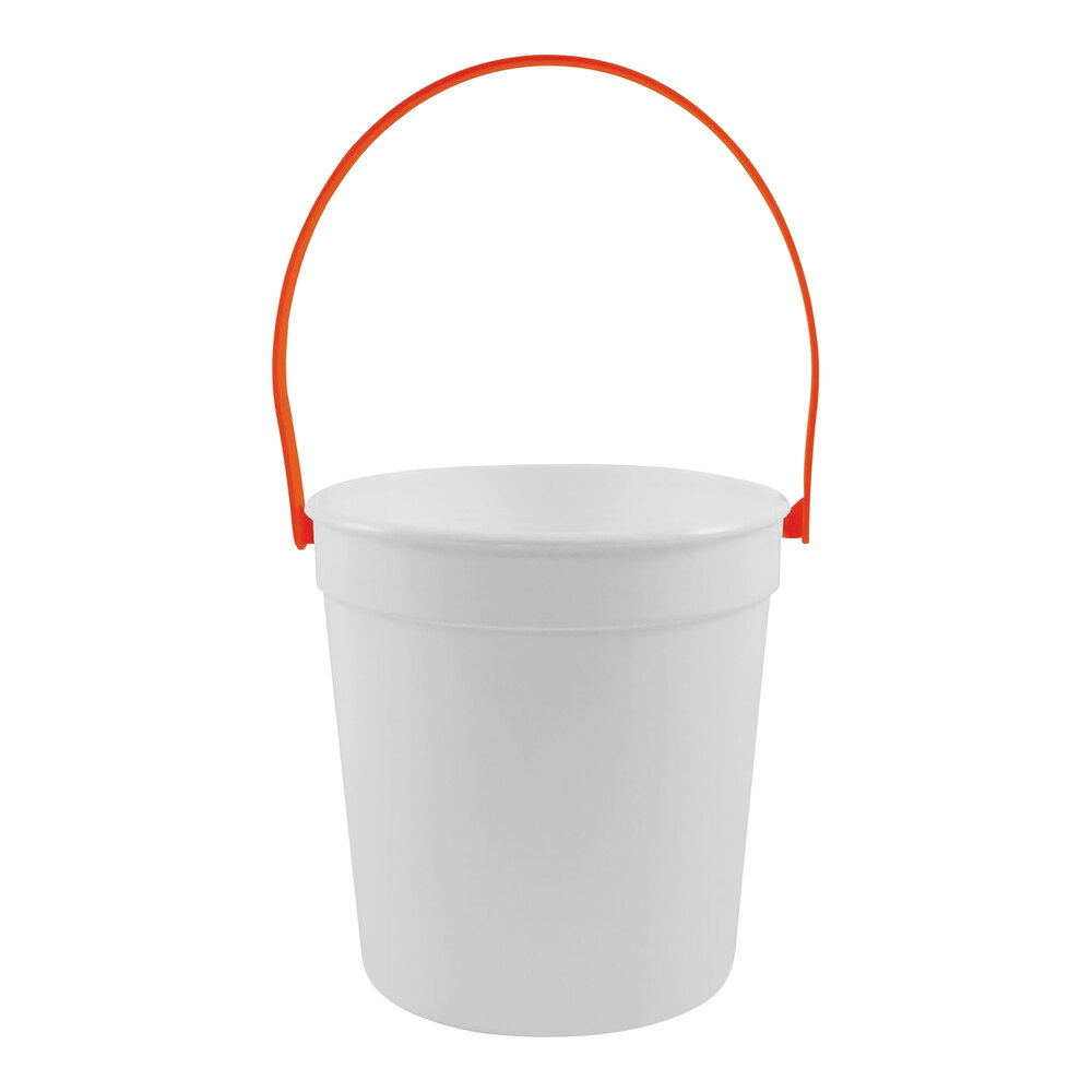 Howw Manufacturing 32 oz. White Customizable Plastic Drink Bucket with ...