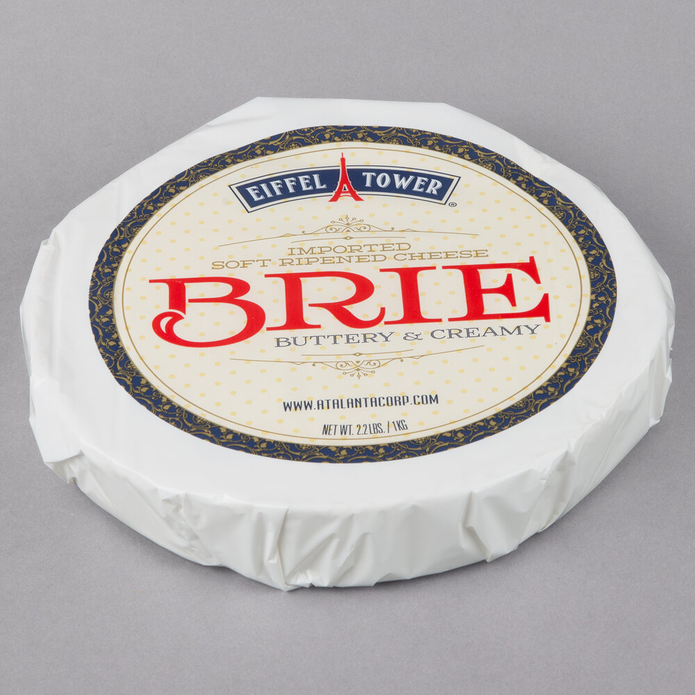 Eiffel Tower Imported Soft Ripened Brie Cheese 2.2 lb. Wheel - 4/Case