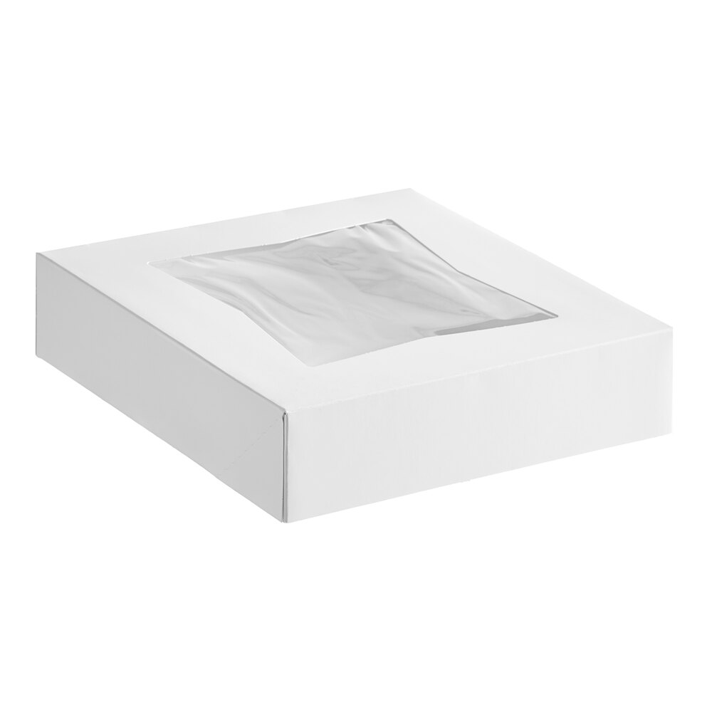 Southern Champion 10" x 10" x 2 1/2" White Window Pie / Bakery Box ...