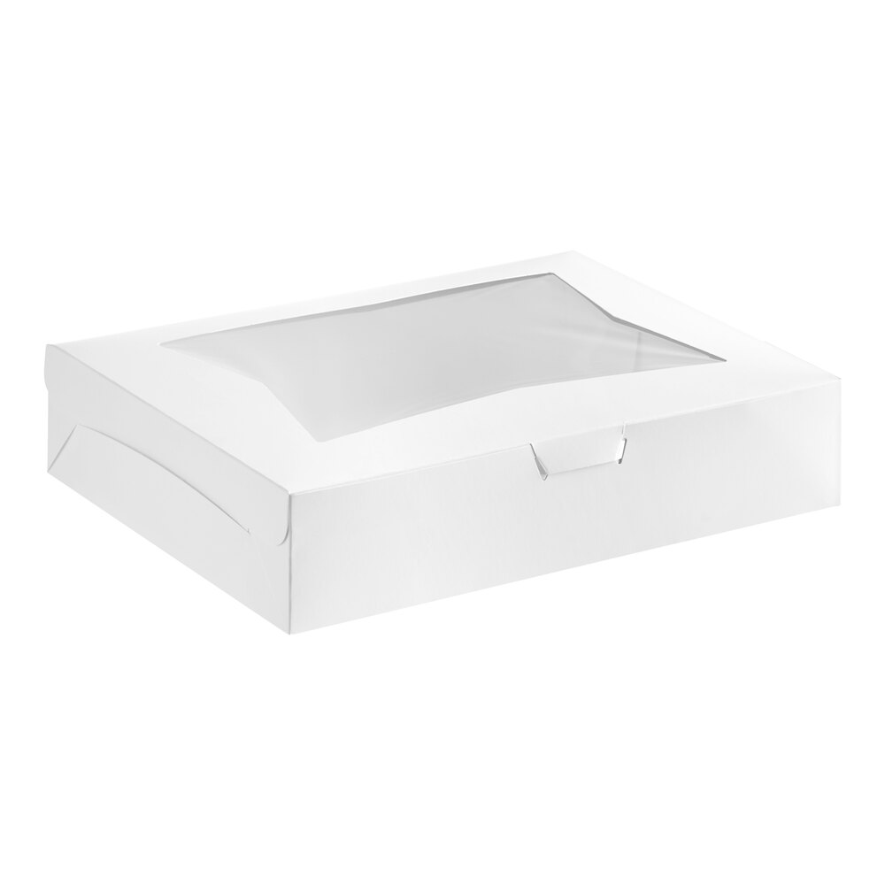 Southern Champion 19" x 14" x 4" White Window Cake / Bakery Box - 50/Case