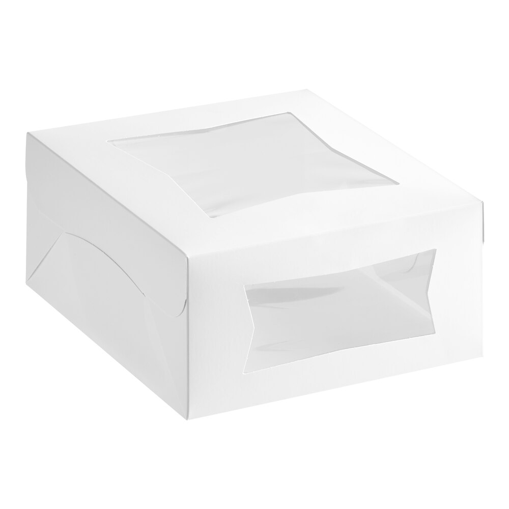 Southern Champion 10" x 10" x 5" White Window Cake / Bakery Box - 150/Case
