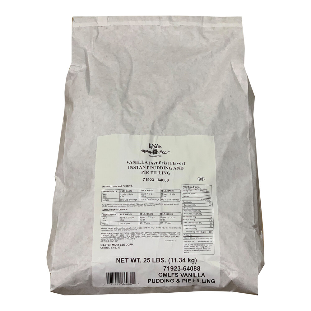Gilster-Mary Lee Vanilla Instant Pudding and Pie Filling 25 lb.