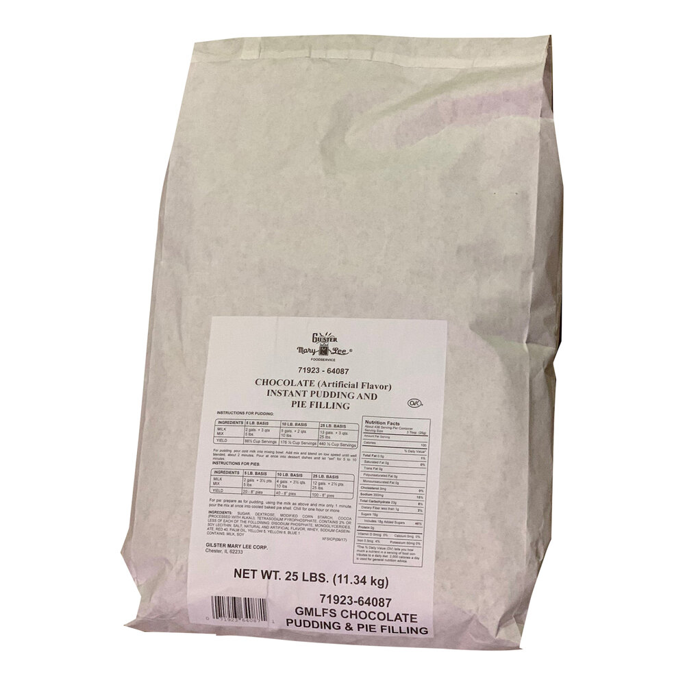 Gilster-Mary Lee Chocolate Instant Pudding and Pie Filling 25 lb.