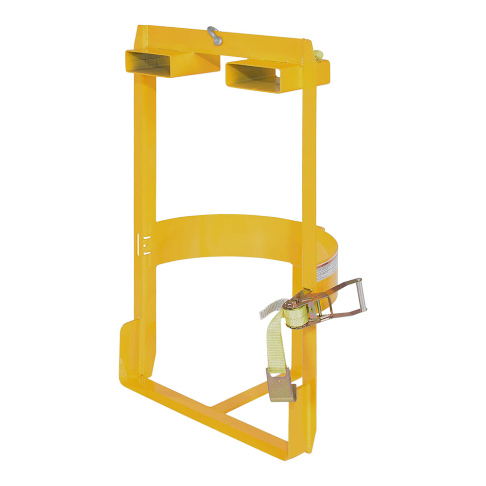 Vestil 1,000 lb. Yellow Steel Overhead Drum Lifter Forklift Attachment ...