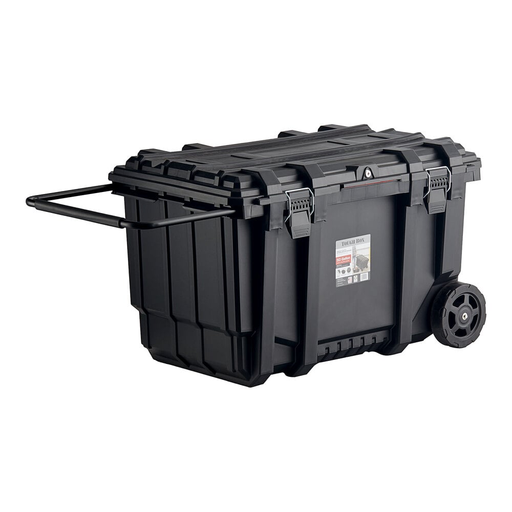 Tough Box 37 3/8" x 23" x 27 11/16" 50 Gallon Polypropylene Rolling ...