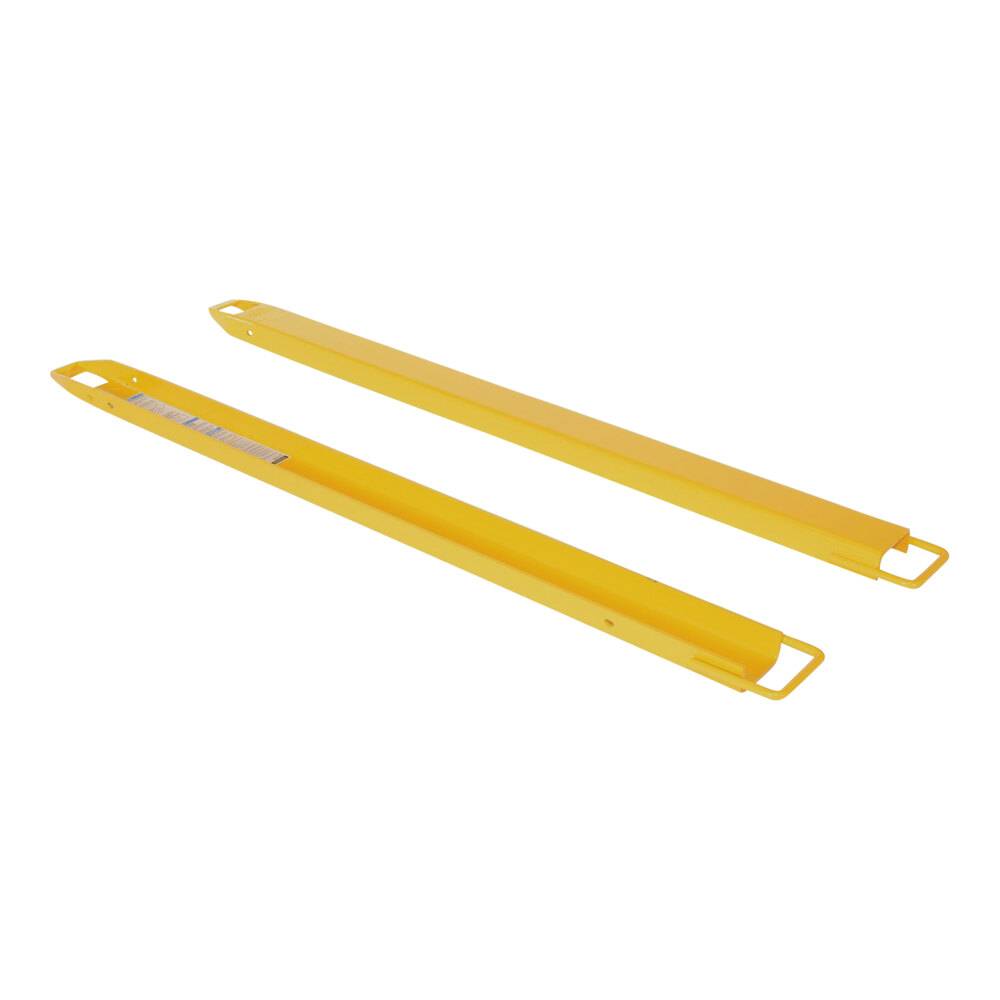 Vestil 4" x 72" Yellow Steel Loop-Style Fork Extension Set with 4,000 ...