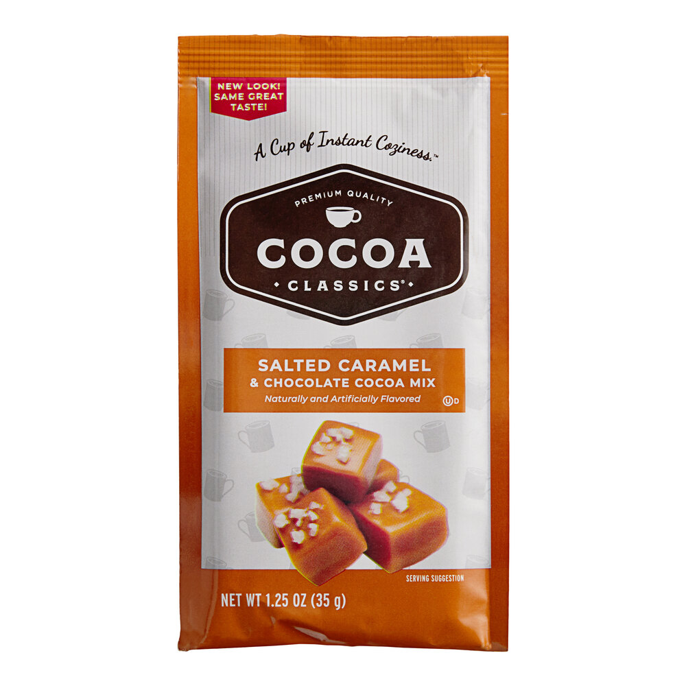 Cocoa Classics Salted Caramel and Chocolate Cocoa Mix Packet - 72/Case