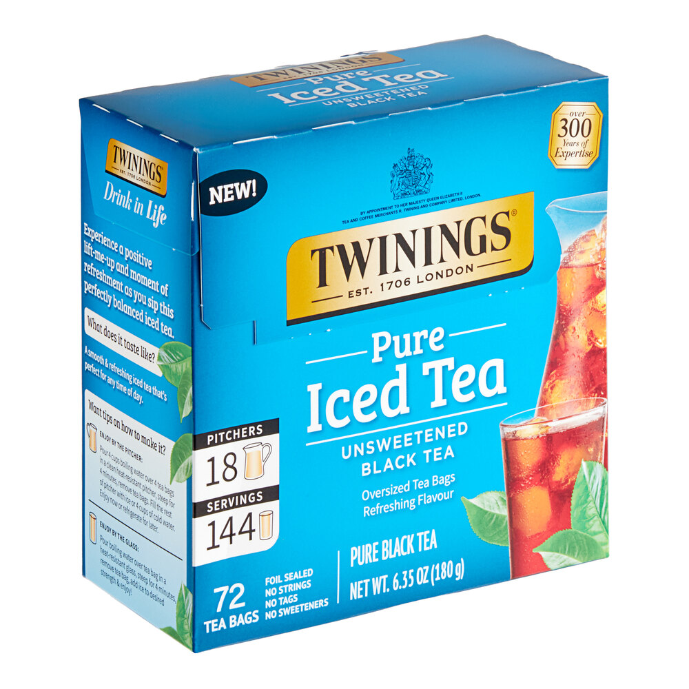 Twinings Unsweetened Black Iced Tea Bags - 432/Case