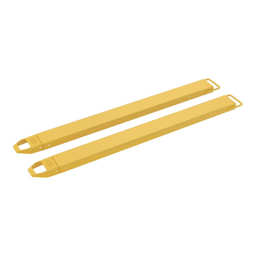 Vestil 5" x 72" Yellow Steel Loop-Style Fork Extension Set with 4,000 ...