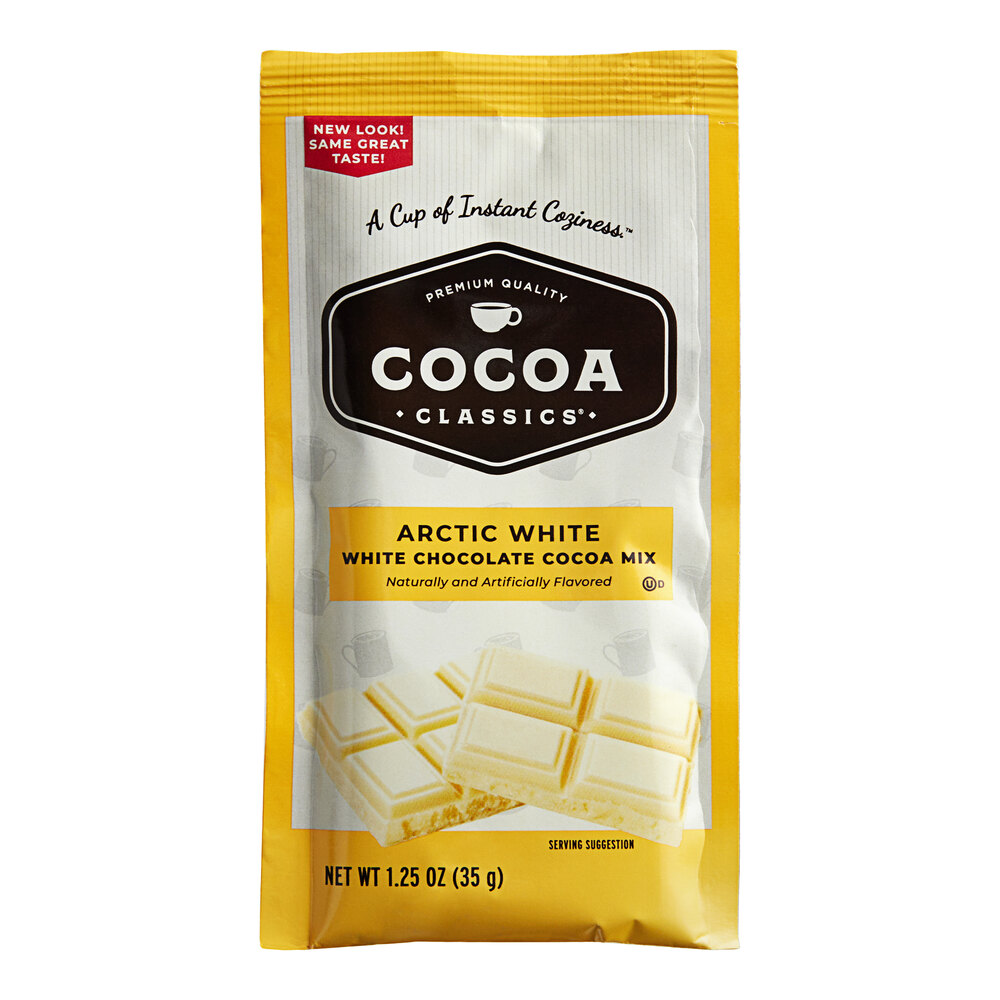 Cocoa Classics Arctic White Chocolate Cocoa Mix Packet - 72/Case