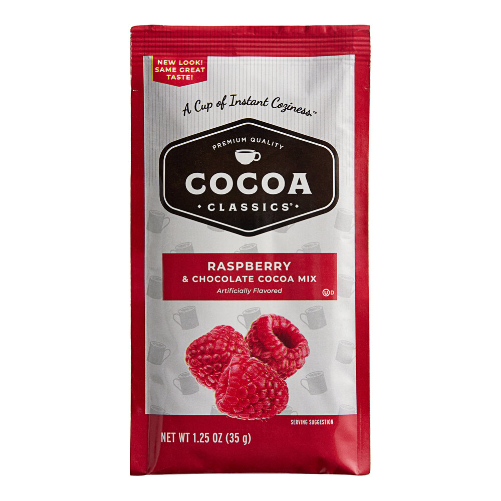 Cocoa Classics Raspberry and Chocolate Cocoa Mix Packet - 72/Case