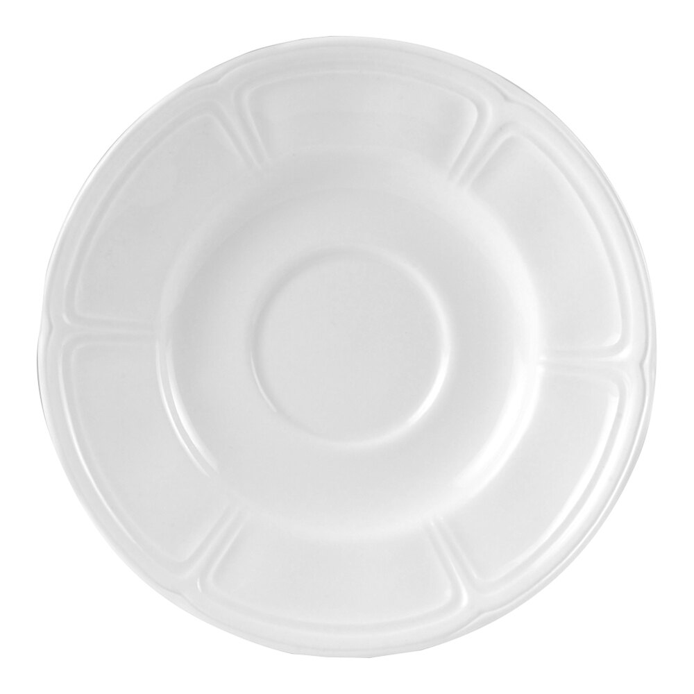 Steelite Distinction Monique 4 5/8" White Scalloped Saucer - 36/Case