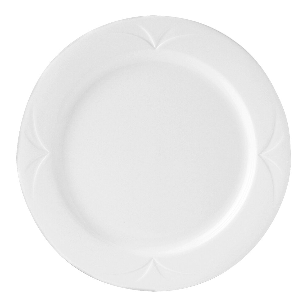 Steelite Distinction Bianco 6 1/4" White Embossed Plate - 36/Case